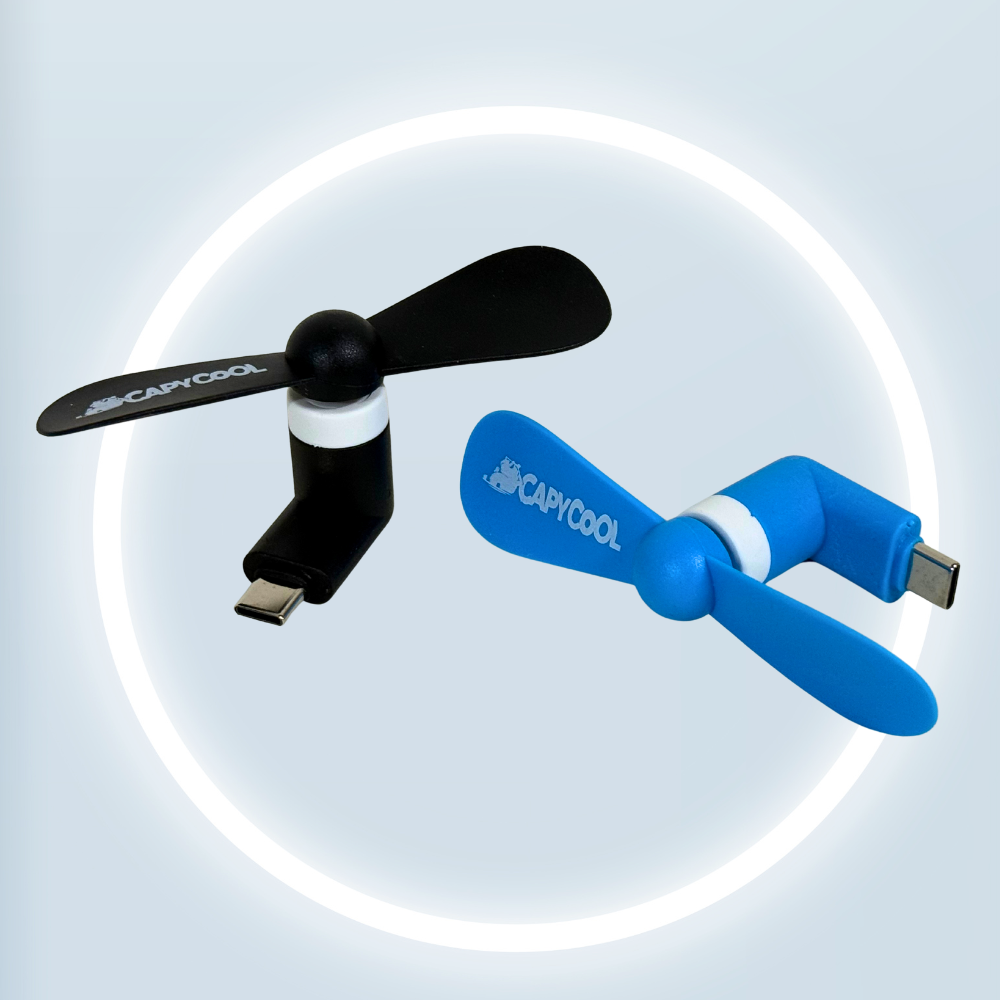2-in-1 Mini USB Mobile Fan – CapyCool